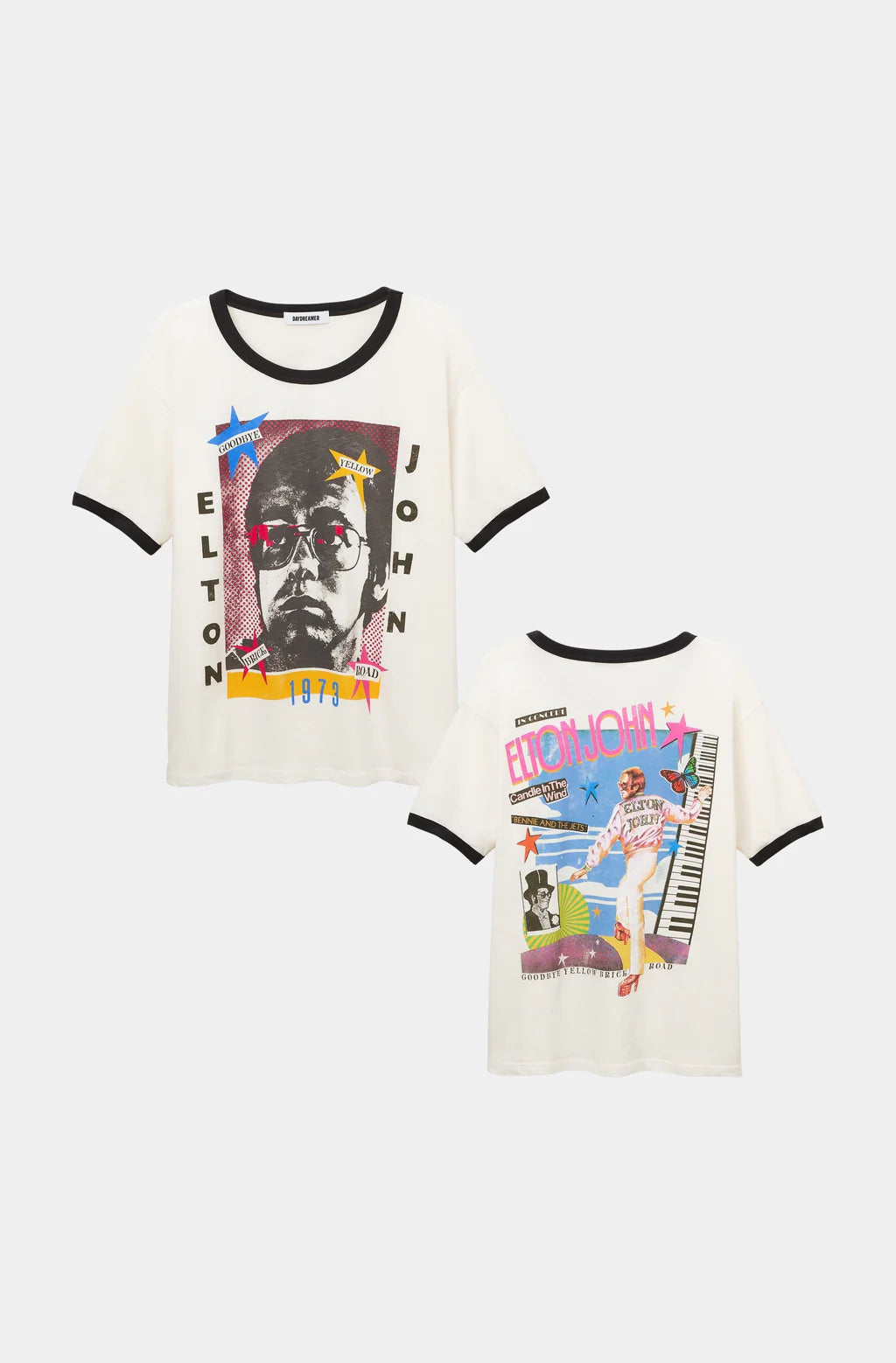 Elton Jon 1973 Oversized Ringer Tee – Palms